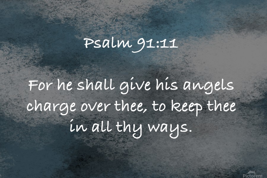 Psalm 91 11 5CH by Scripture on the Walls Wall Art